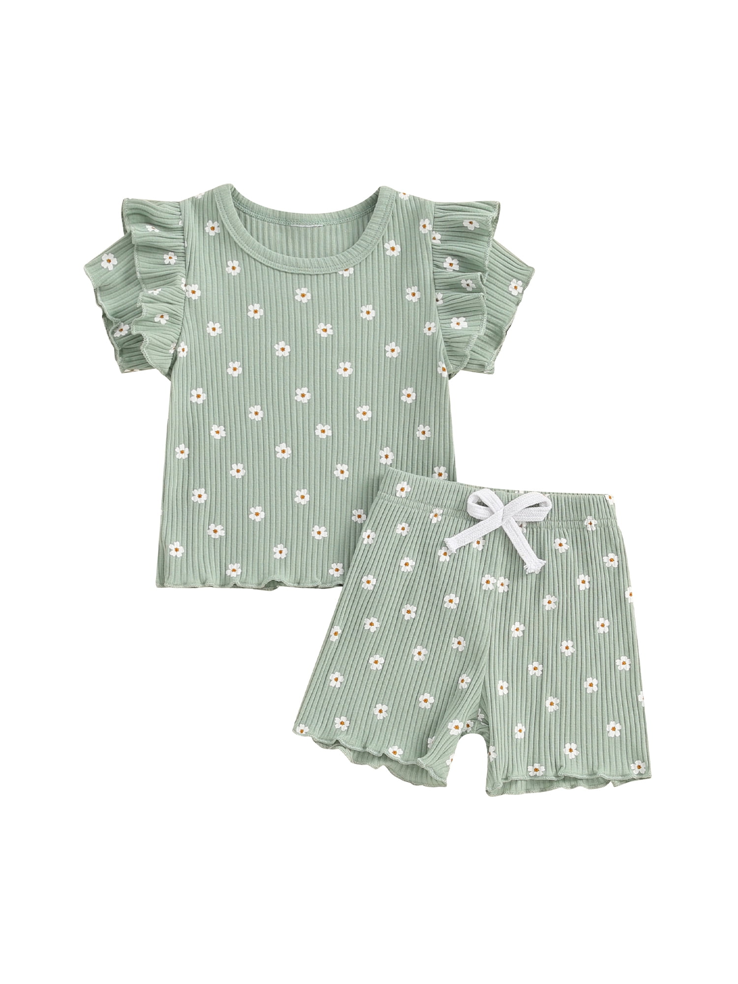 PaerPade Toddler Girls Summer Shorts Sets,6 12 18 24 Months 2T 3T 4T ...