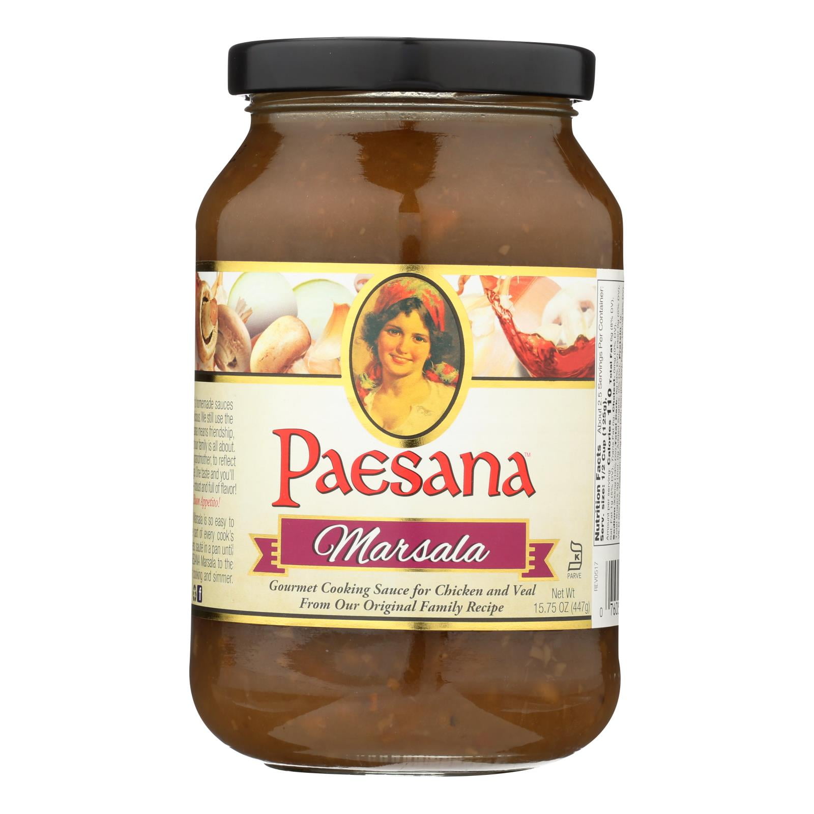 Paesana Cooking Marsala - Sauce - Case of 6 - 15.75 oz. - Walmart.com