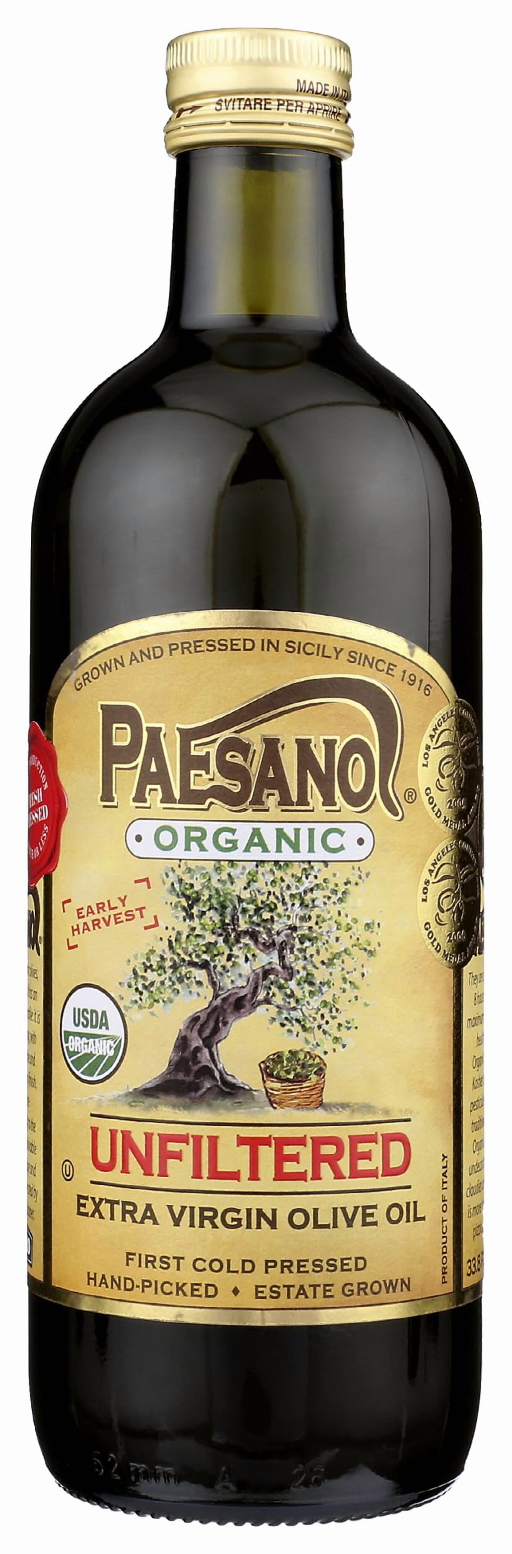 Paesanol ORGANIC UNFILTERED Extra DEF29 Virgin Olive Oil 33.8 Fl Oz ...