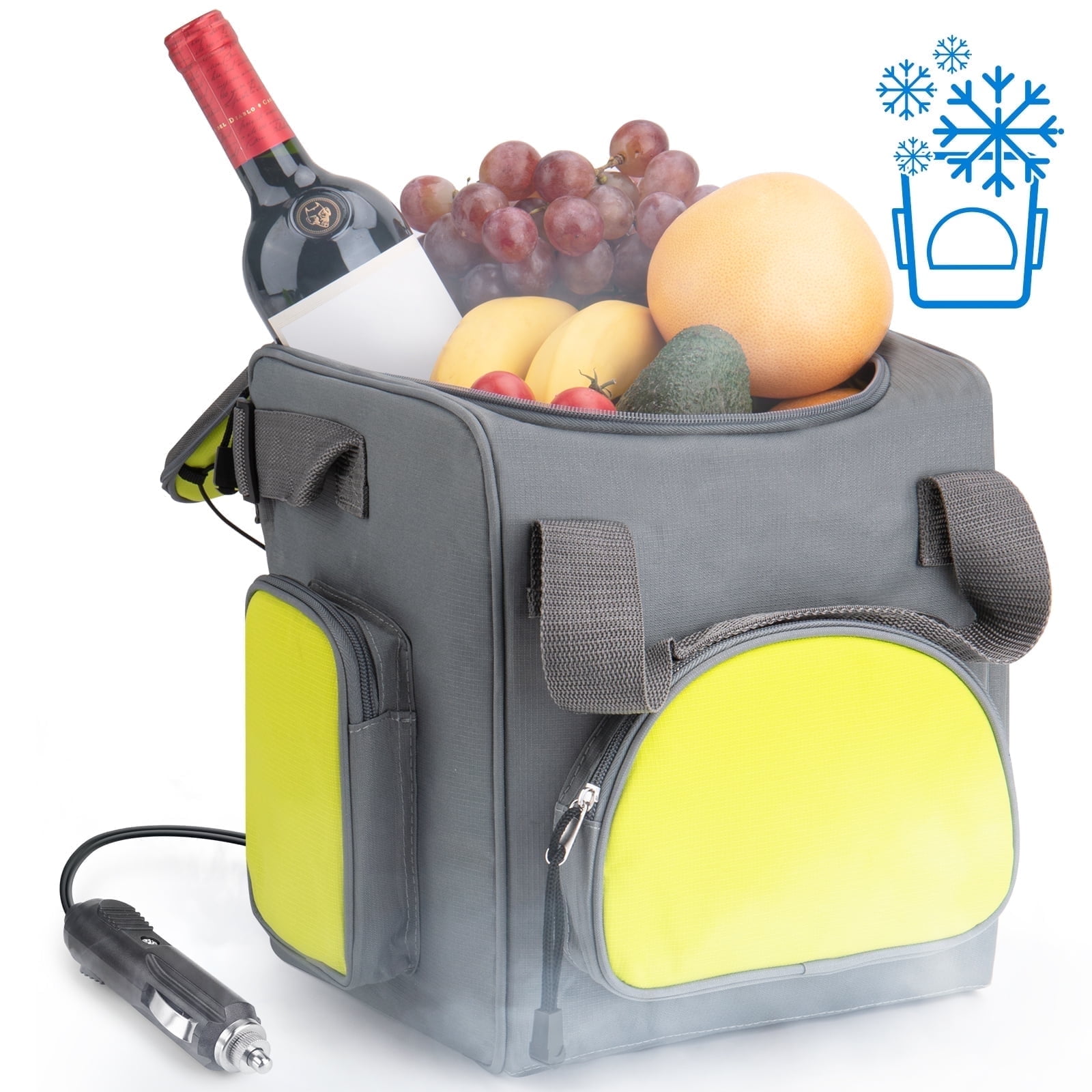 Paffenery 15 Quarts Car Cooler Plug in, 16L Small Electric Cooler, 12V ...