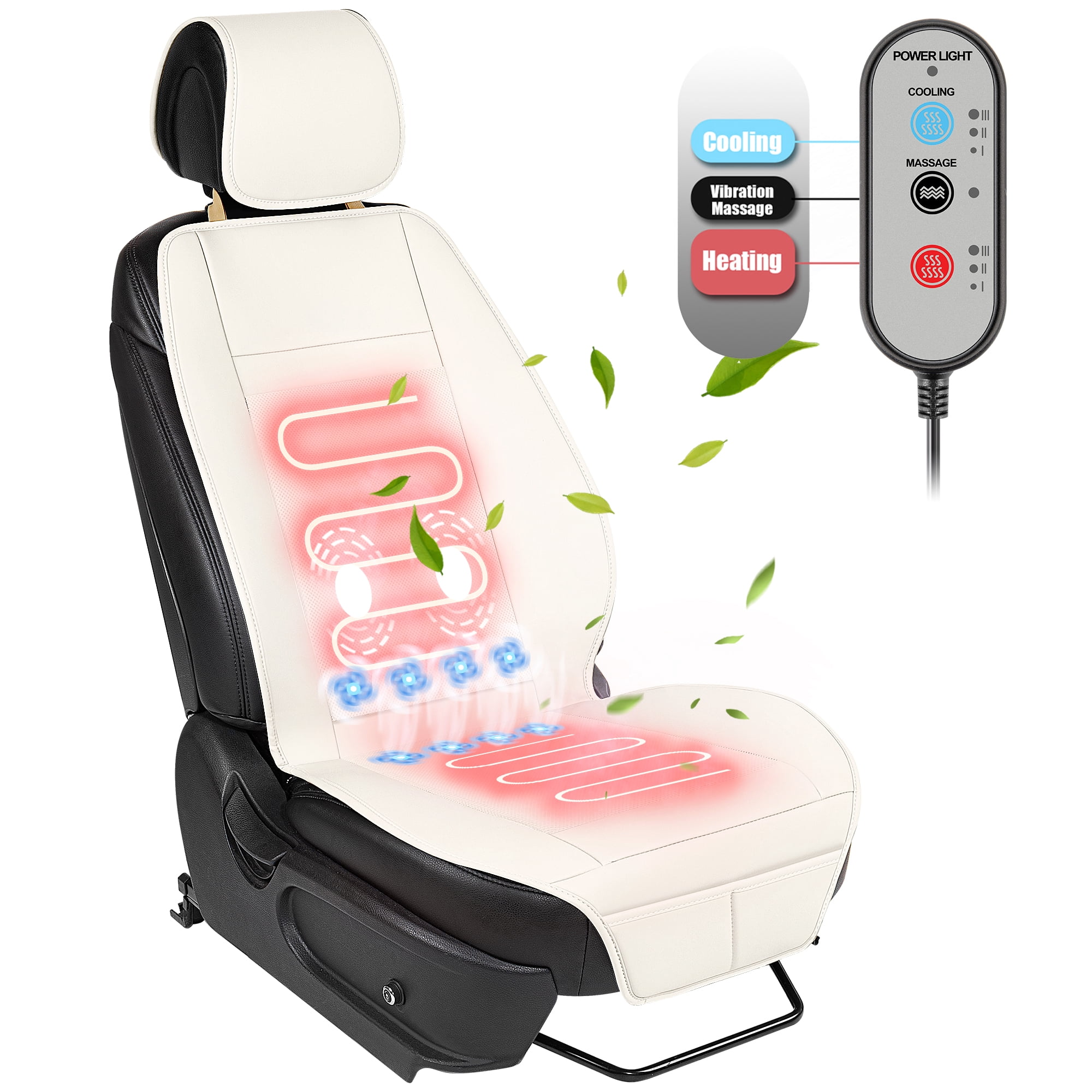 Paffenery Luxury Cooling and Heated Car Seat Cover, Ventilated Cooling ...