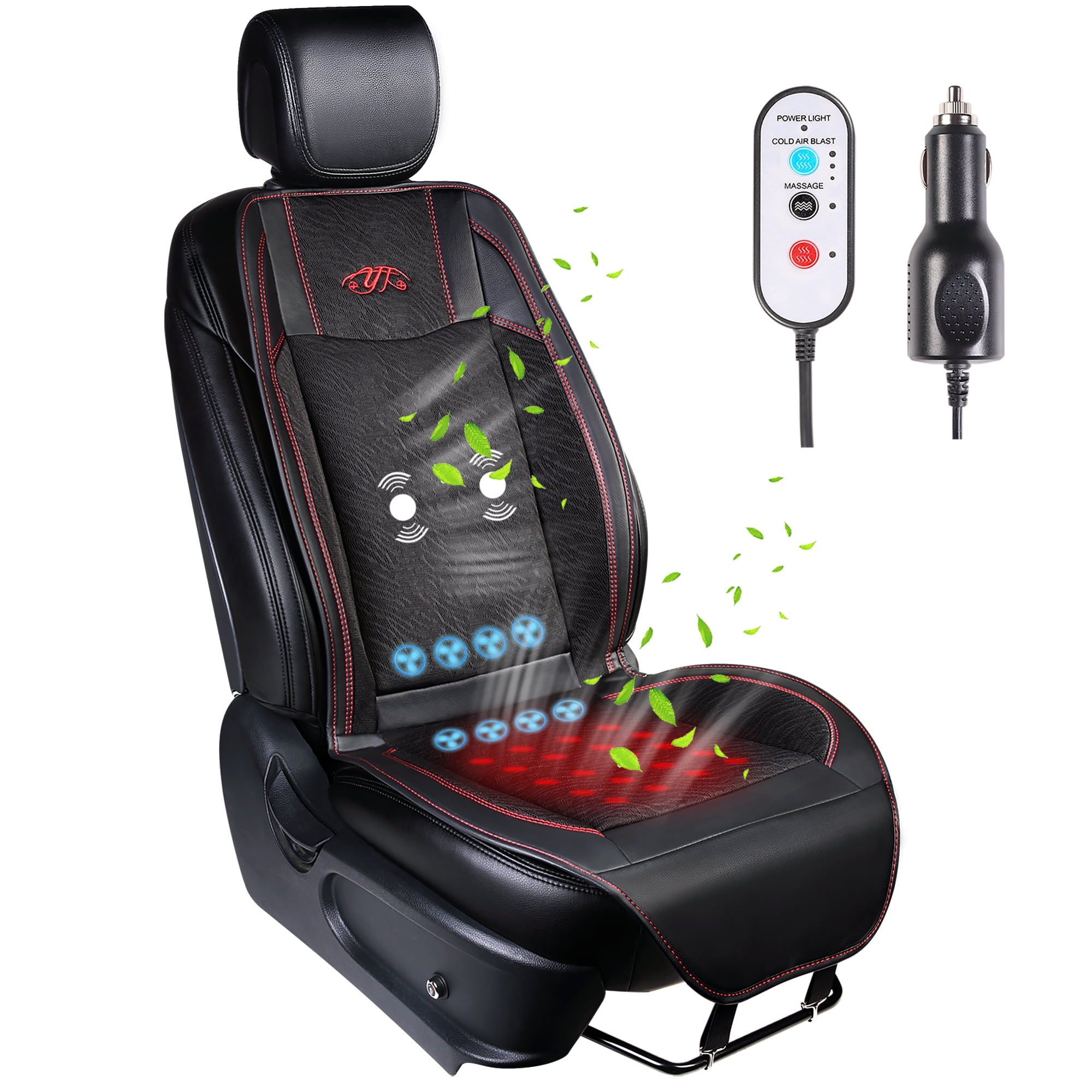 Paffenery Luxury Heated Cooling Car Seat Cover Ventilated Seat Warmer