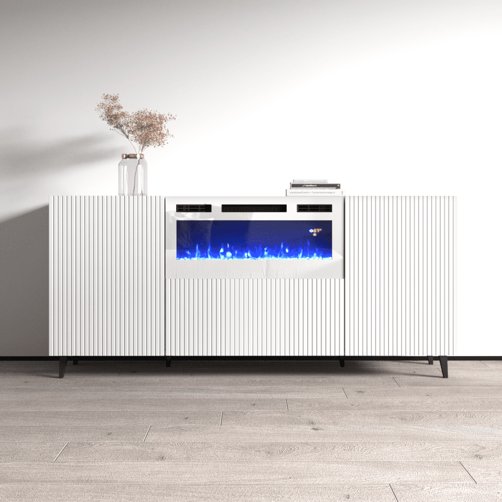 Pafos WH-EF Electric Fireplace 71" Sideboard - Walmart.com