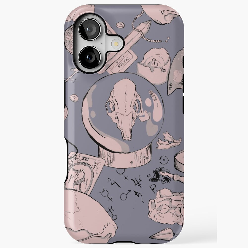 Pagan Pastel Skulls Goth Art Compatible Phone Case for iPhone 11–17 Pro ...
