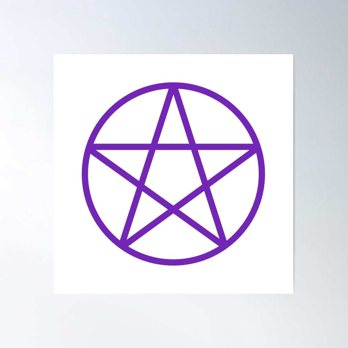 Pagan Wiccan Cheeky Witch® Purple Pentacle Poster Wall Art, Modern Wall ...