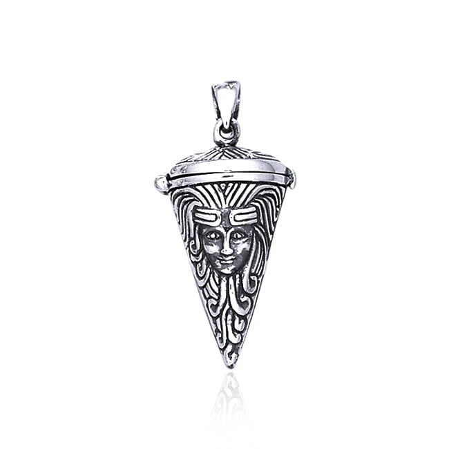 Pagan Wiccan Goddess Locket Pendulum 925 Sterling Silver Pendant Fine ...