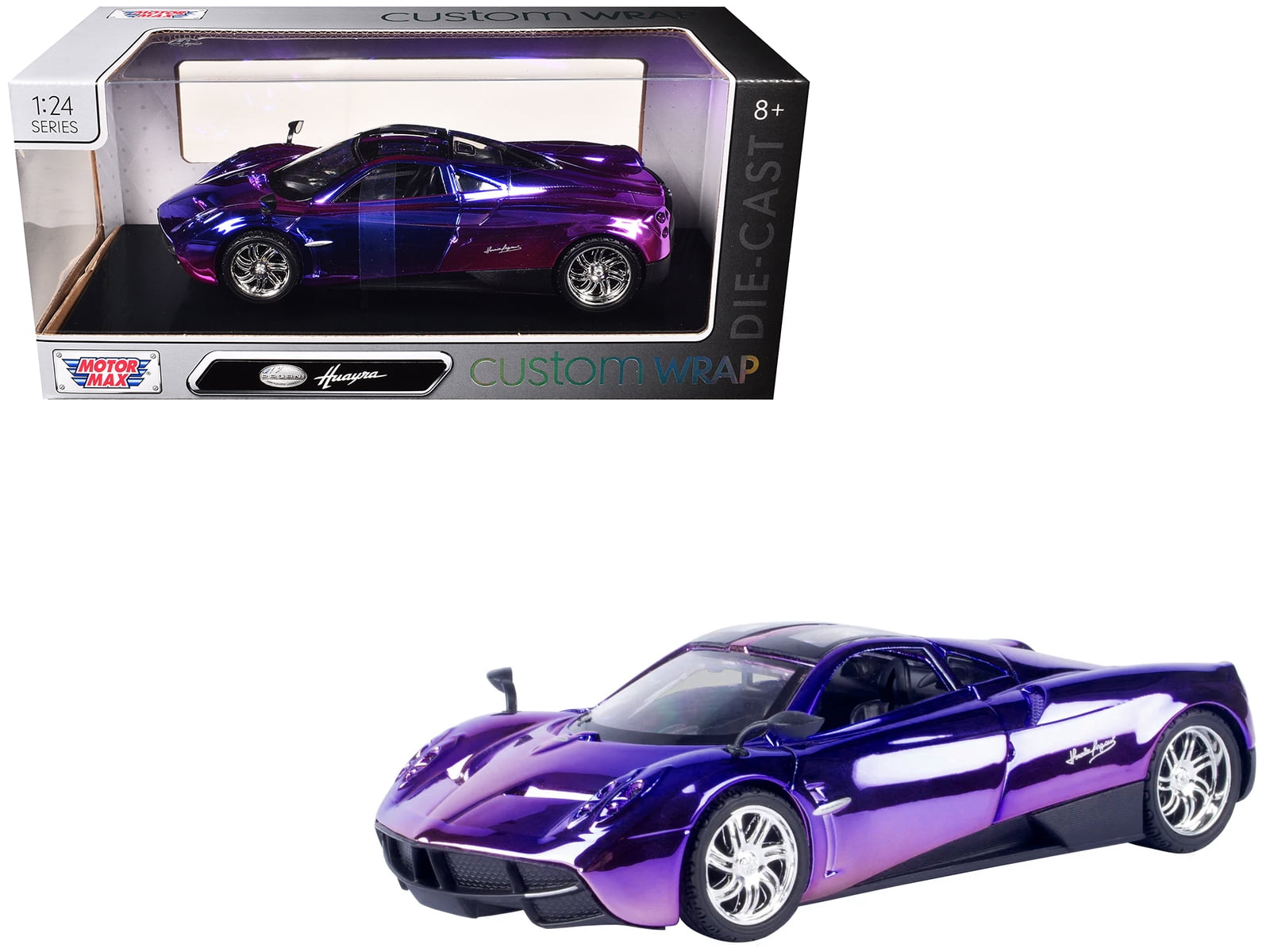 Pagani Huayra Pink and Purple Chrome "Custom Wrap" Series 1/24 Diecast ...