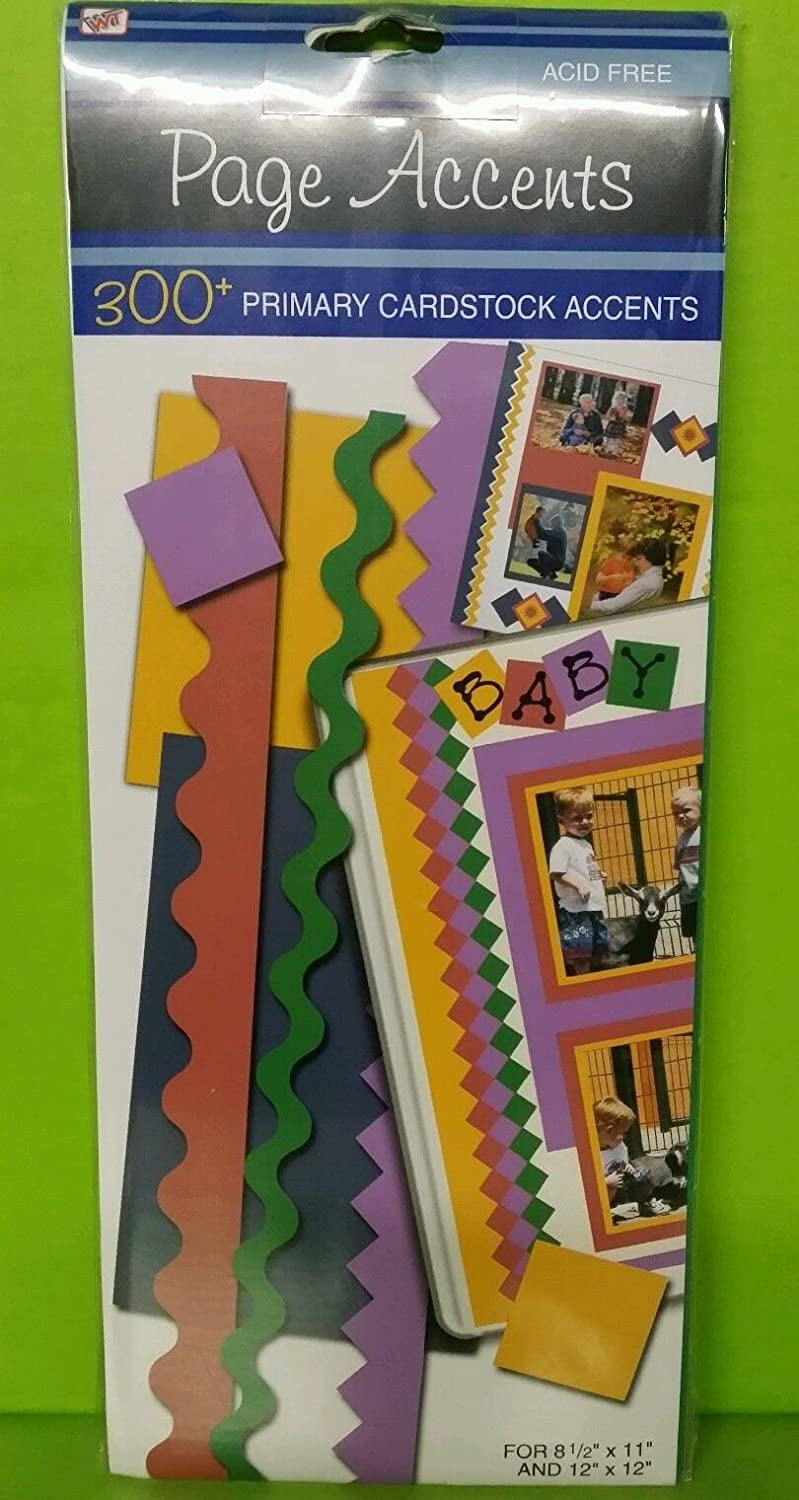Page Accents 300+Primary Cardstock Accents for 8 1/2" X 11" & 12"X12 ...