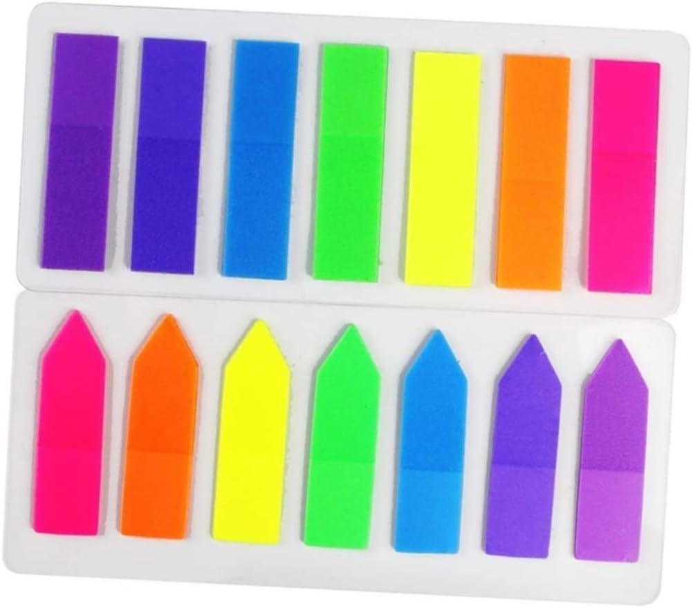 Page Marker Tabs 4pcs Korean Stationery Fluorescent Self-Stick Note ...