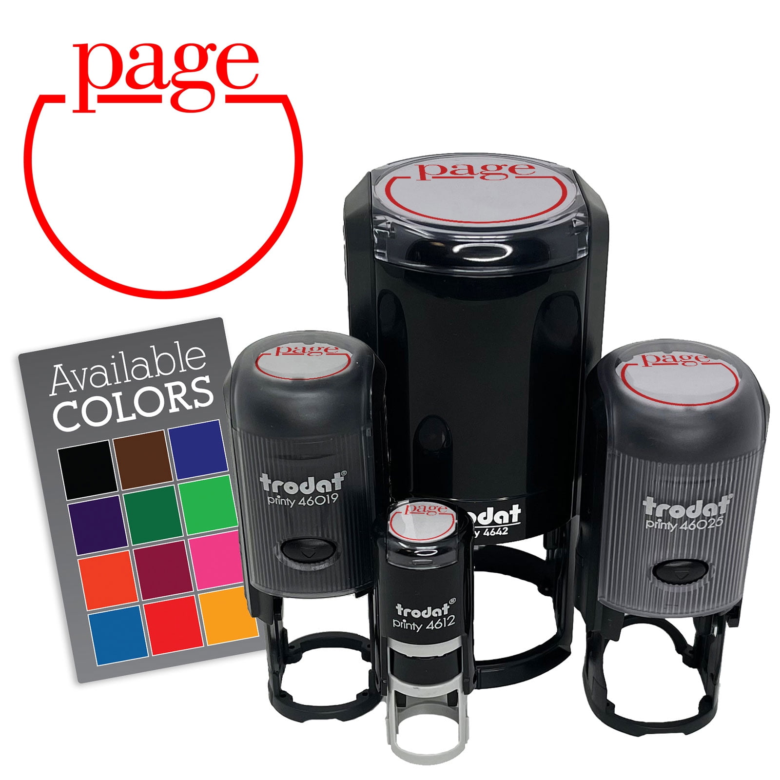 Page Number Tracker Book Reading School Self-Inking Rubber Stamp for ...
