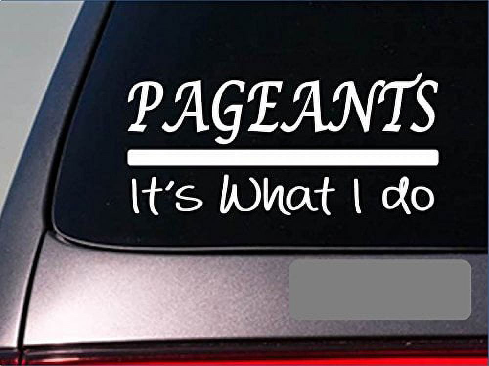 Pageants sticker decal *E361* model queen dress prom gown makeup hair ...