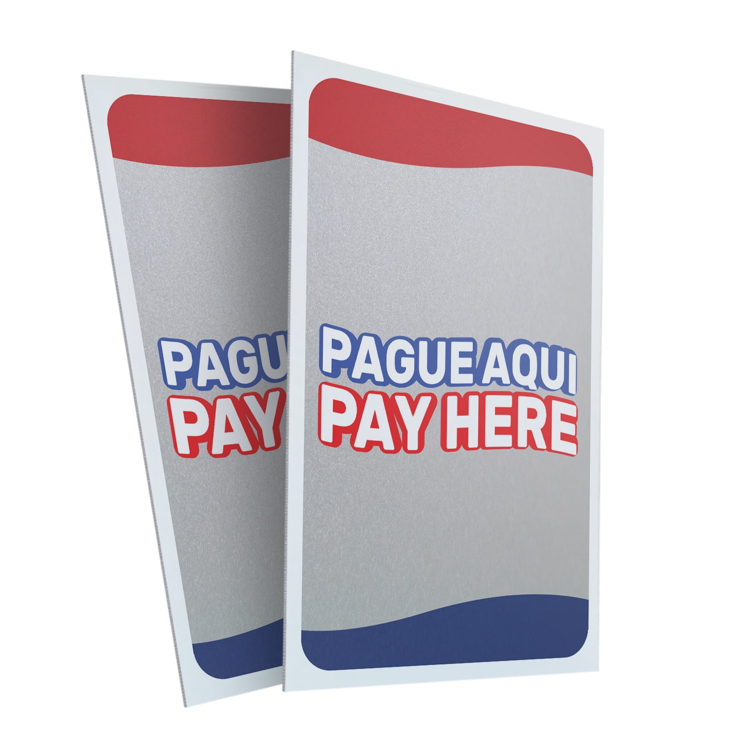 Pague Aqui (2-PACK) 24" x 36" Plastic Signs | Sign Insert 4mm ...