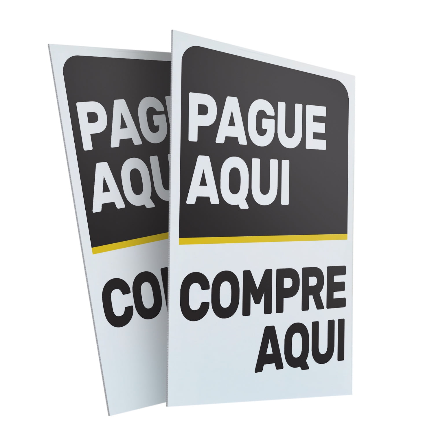 Pague Aqui (2-PACK) 24" x 36" Plastic Signs | Sign Insert 4mm ...
