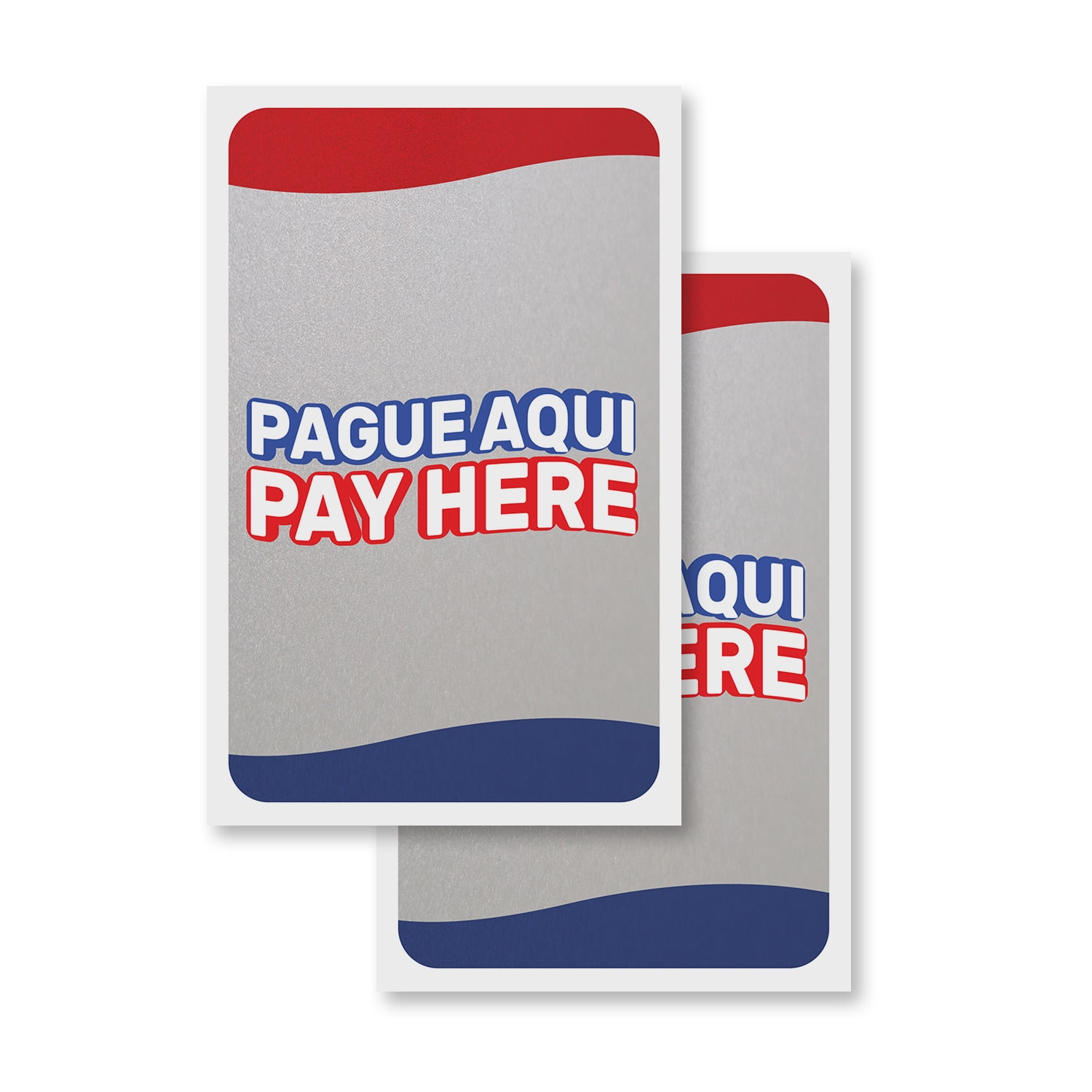 Pague Aqui (2-PACK) 24" x 36" Vinyl Decals | Sign Insert Peel & Stick ...