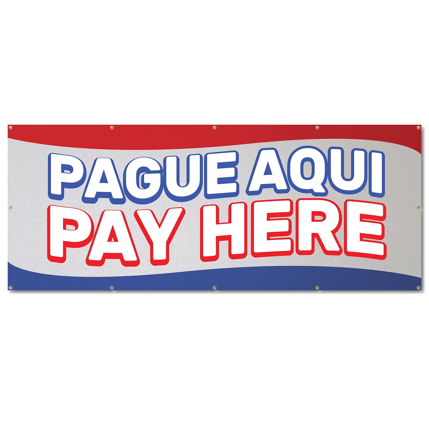 Pague Aqui | 48" X 120" Banner | Outdoor Vinyl Sign With Grommets | Buy ...