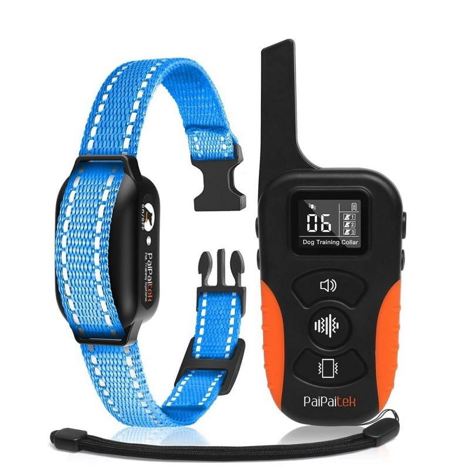 PaiPaitek No Shock Dog Training Collar with Remote 3300ft Range ...