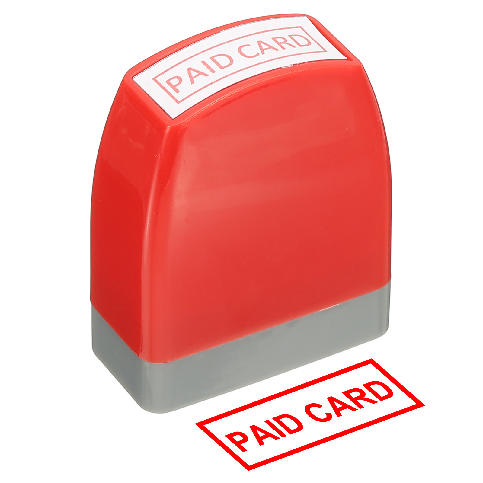 Paid Card Notice Stamp Self Inking, Red Ink Office Stamps Pre Inked ...