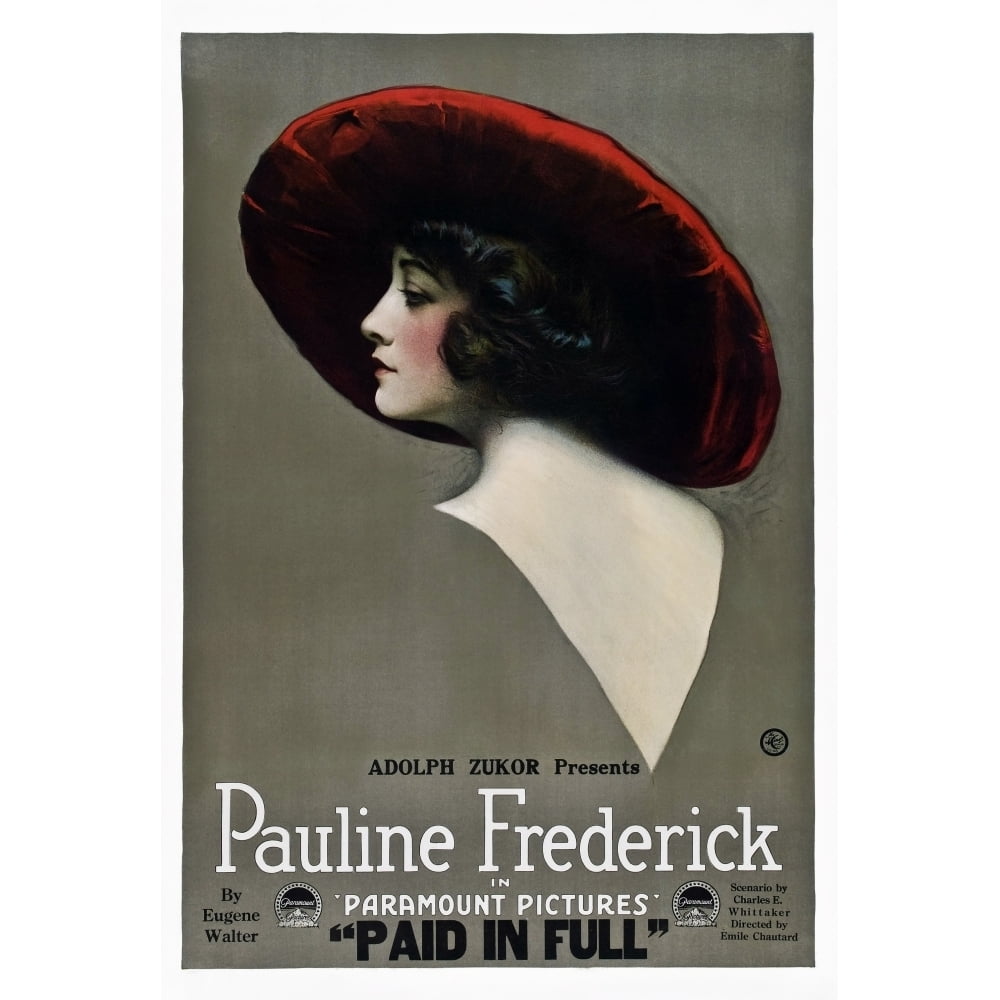 Paid In Full Us Poster Pauline Frederick 1919. Movie Poster Masterprint (24 x 36) - Walmart.com