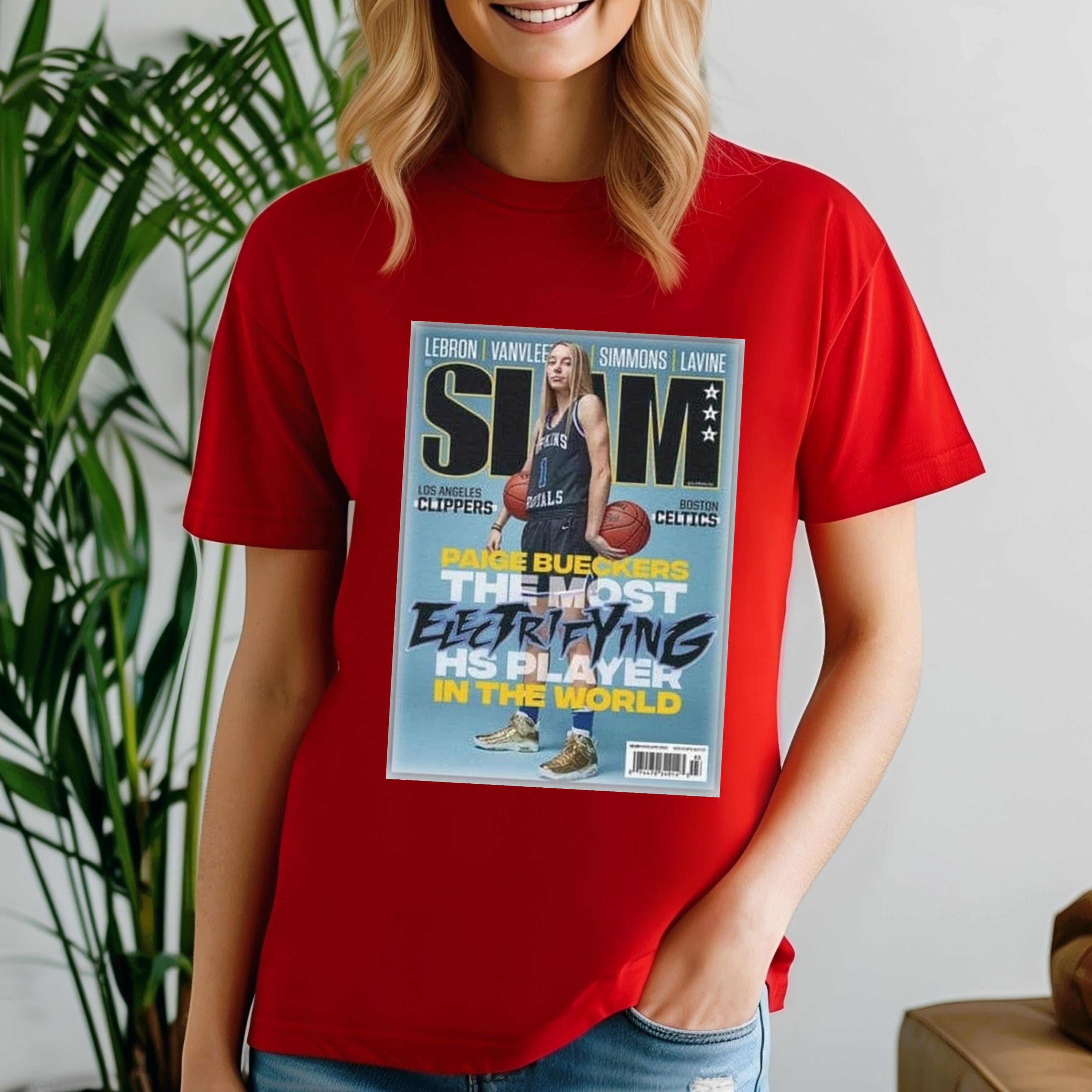 Paige Bueckers Wnba Slam Cover Tee Shirt The Unisex Soft Style T Shirt