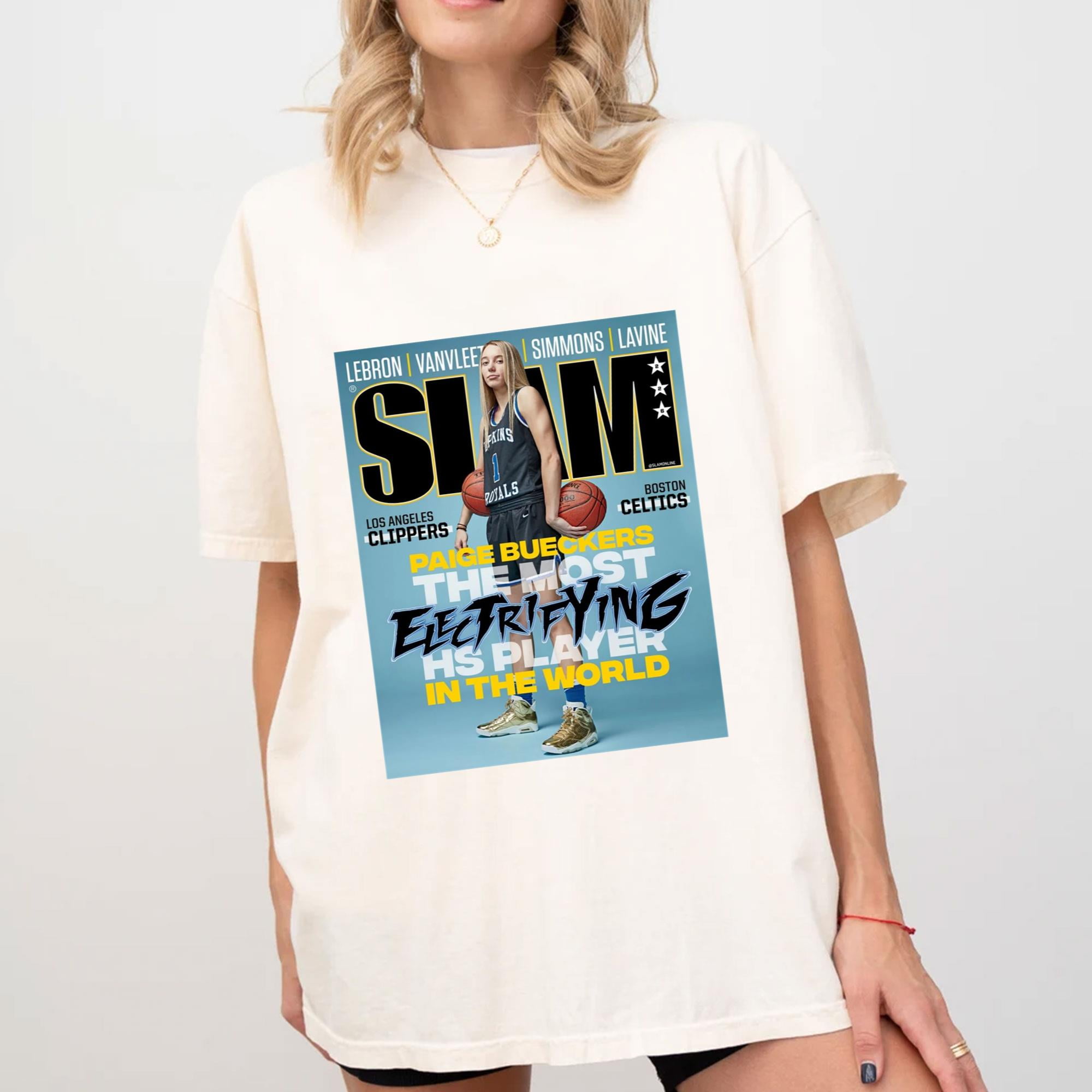 Paige Bueckers Wnba Slam Cover Tee Shirt