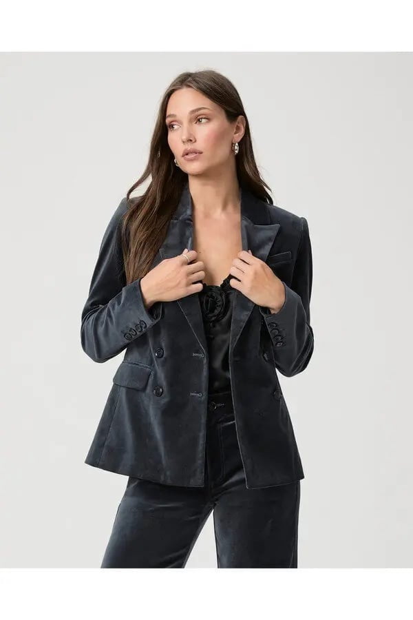 Paige CALICO BLUE Women's Malbec Peak Lapel Blazer, US 2 - Walmart.com