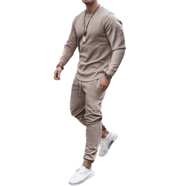 Paille Mens Crew Neck Lounge Jogger Suit Slim Fit Home Clothes ...