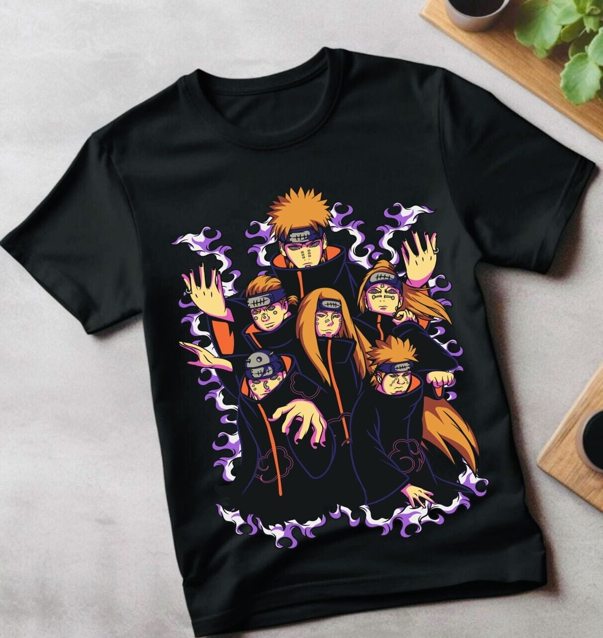Pain Akatsuki Shirt Manga Strip Naruto Horror Anime Shirt Soft All Size ...