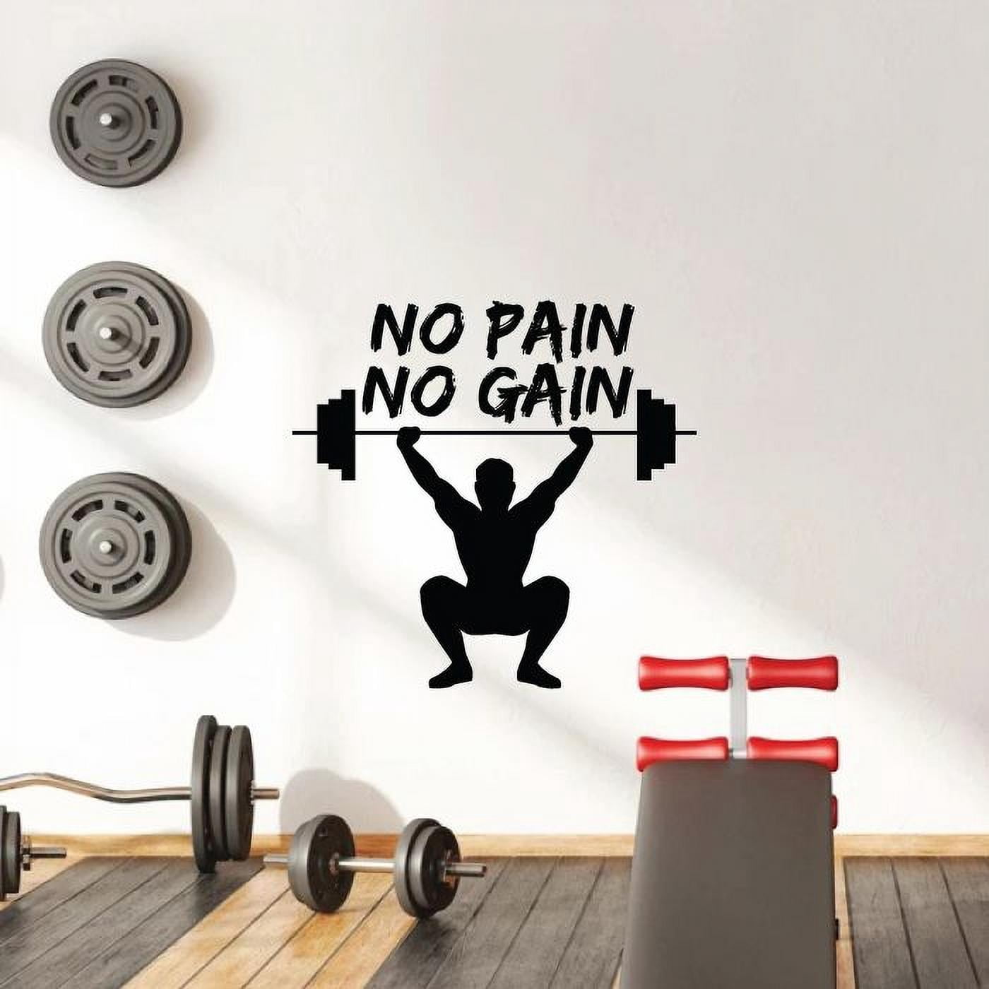 No Pain No Gain - Exercise Workout Quote Motivation Weightlifting ...
