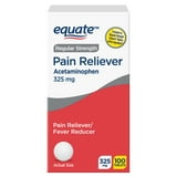 Equate Pain Reliever Acetaminophen Tablets 325mg, Fever Reducer, 100 ...