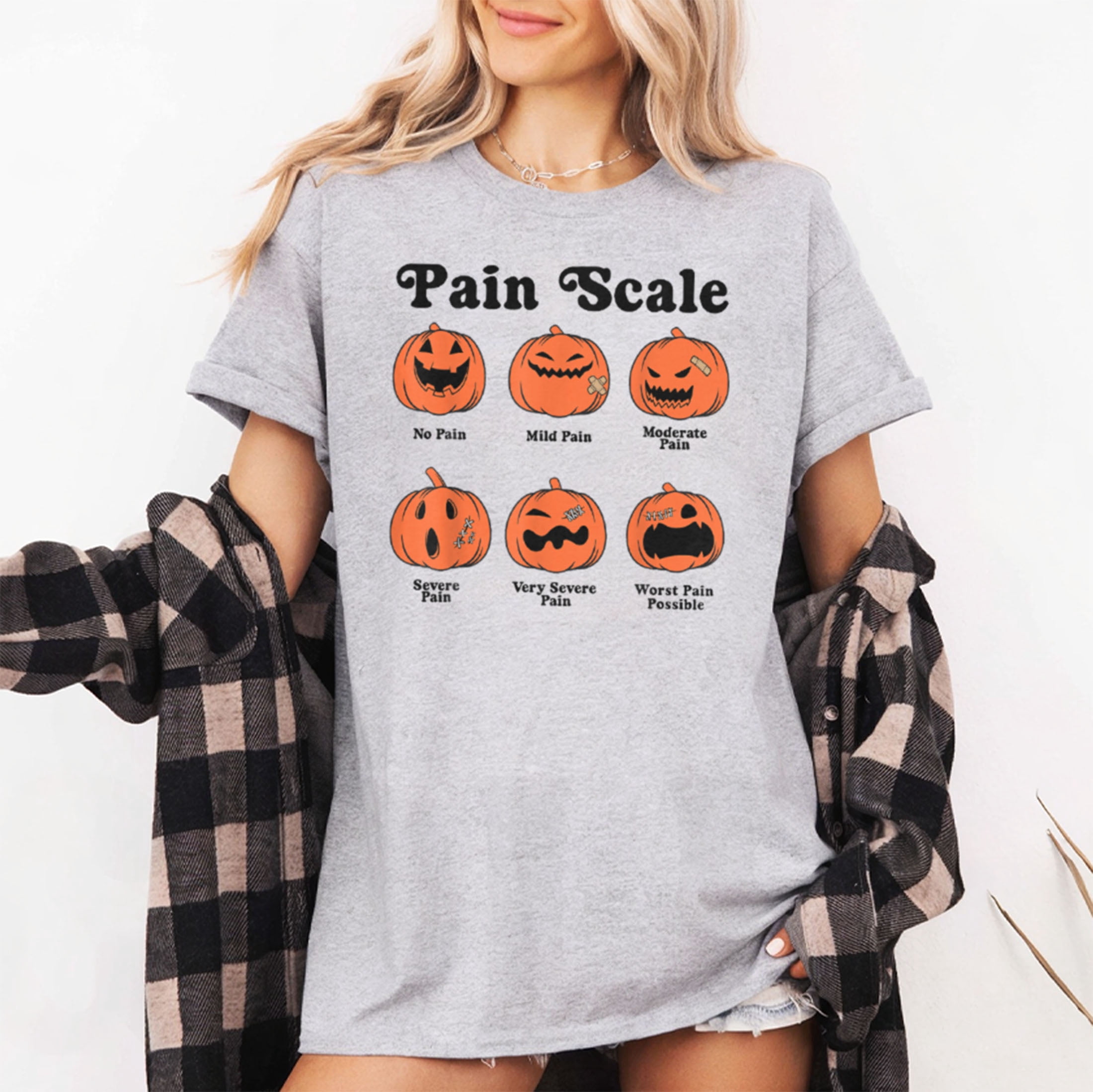 Pain Scale Pumpkin Pain Assessment Trauma Nurse Halloween Costume T ...
