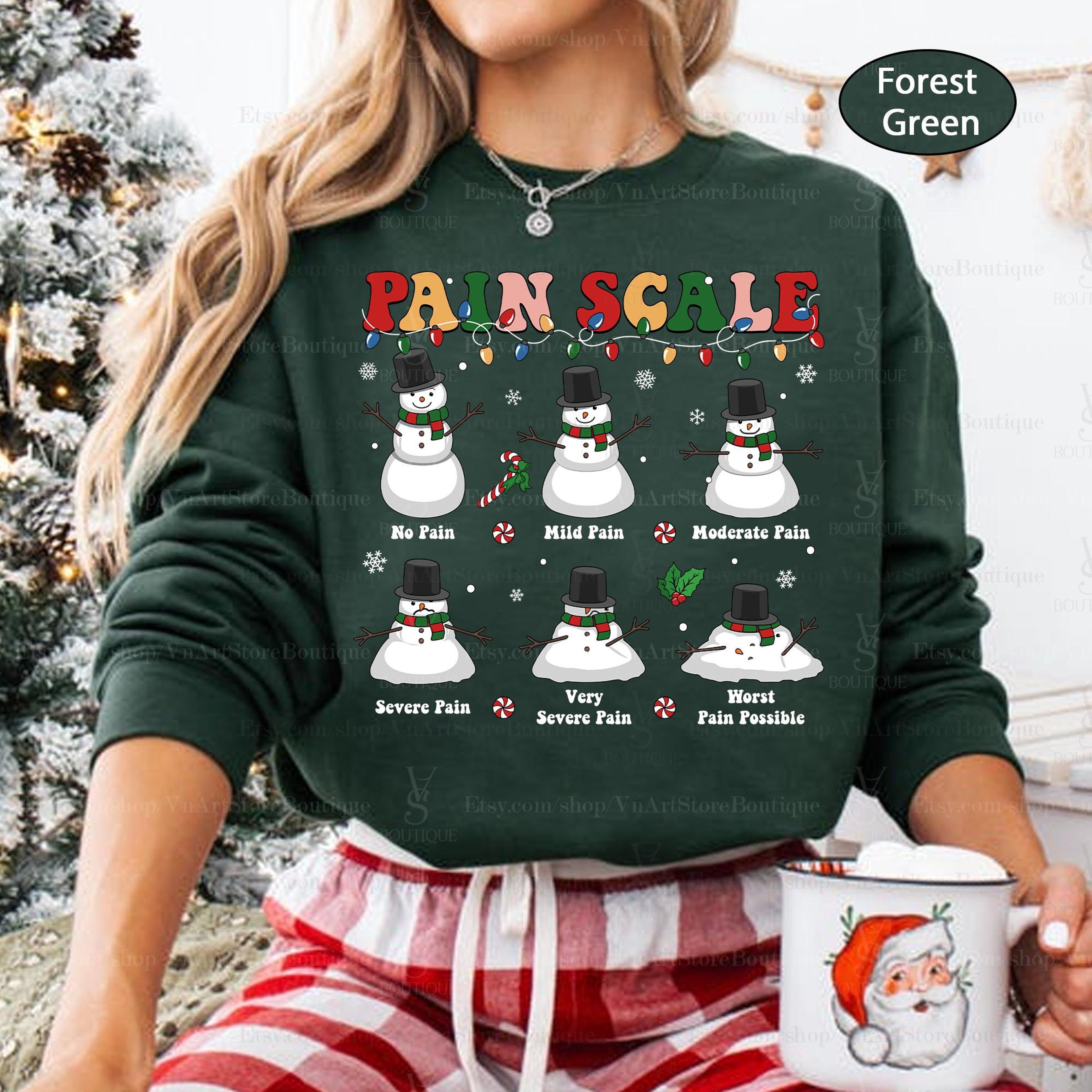 Pain Scale Shirt, Christmas Nurse Shirt, Nurse Triage And Pain ...