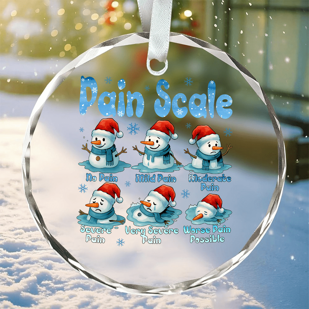 Pain Scale Snowman Healthcare Worker Pain Assessment Nurse 1 Ornament ...