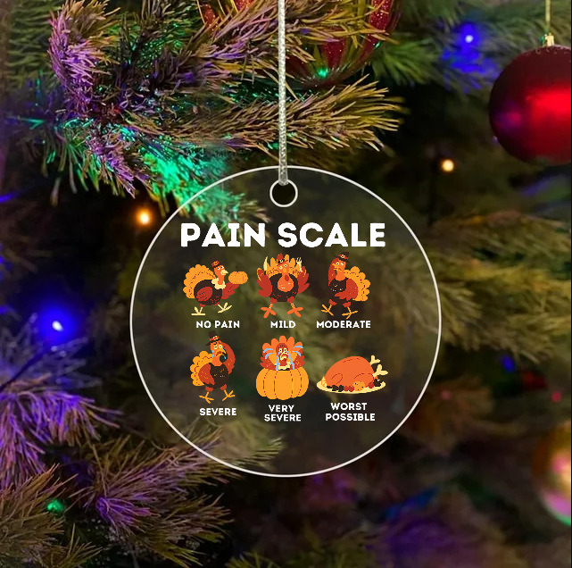 Pain Scale Turkey Pain Assessment Trauma Nurse Thanksgiving Ornament ...