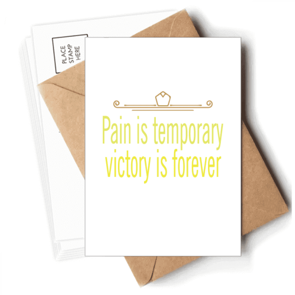 Pain Temporary Victory Forever Postcards Envelopes Blank Note Cards ...