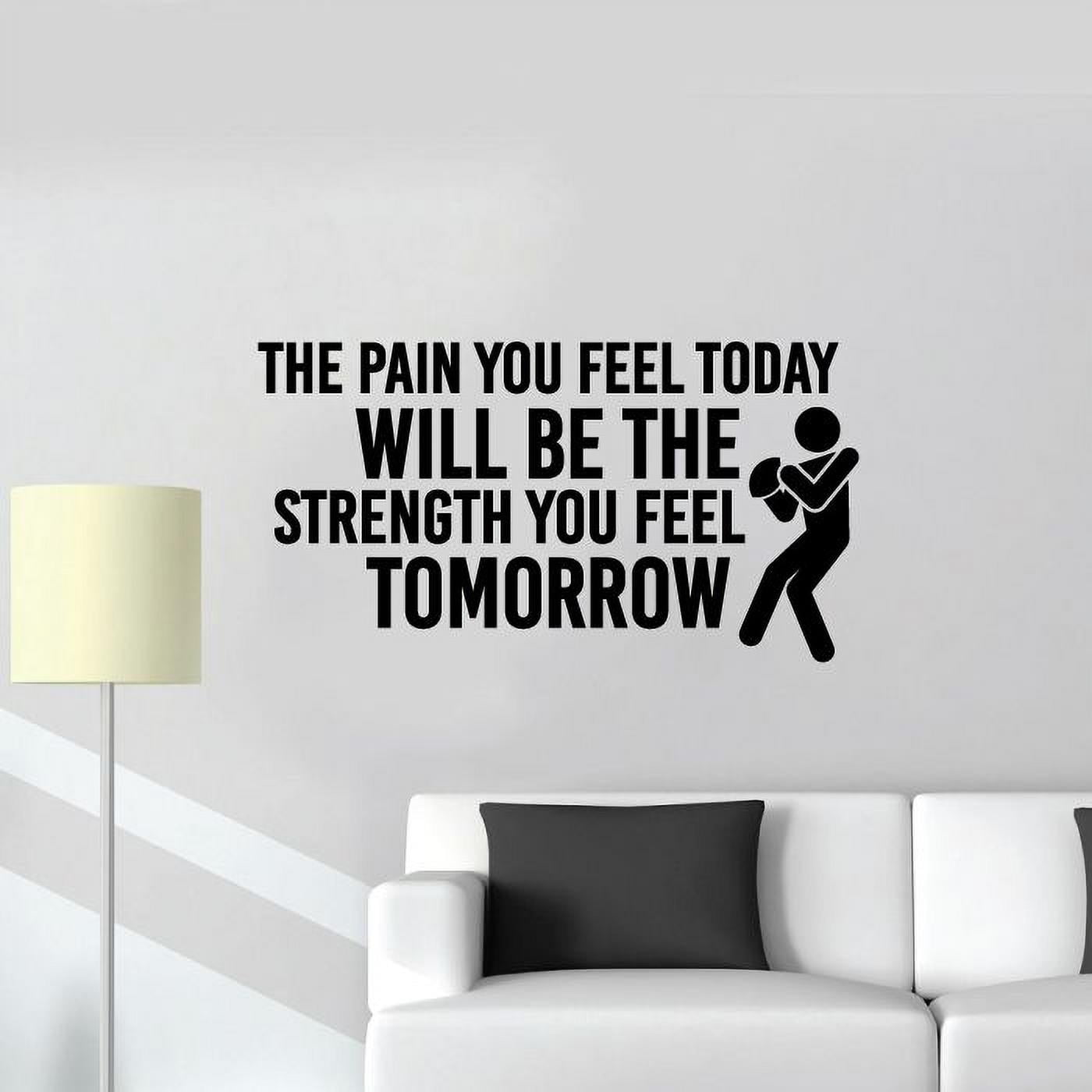Pain You Feel Today Rugby Quote Wall Sticker Room Vinyl Wall Art Decals ...