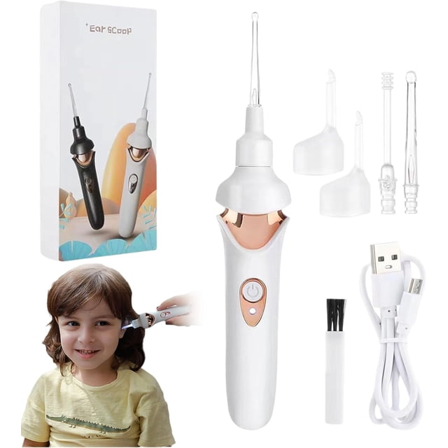 Painless Ear Cleaning for The Whole Family, 5-in-1 Electric Ear Scoop ...