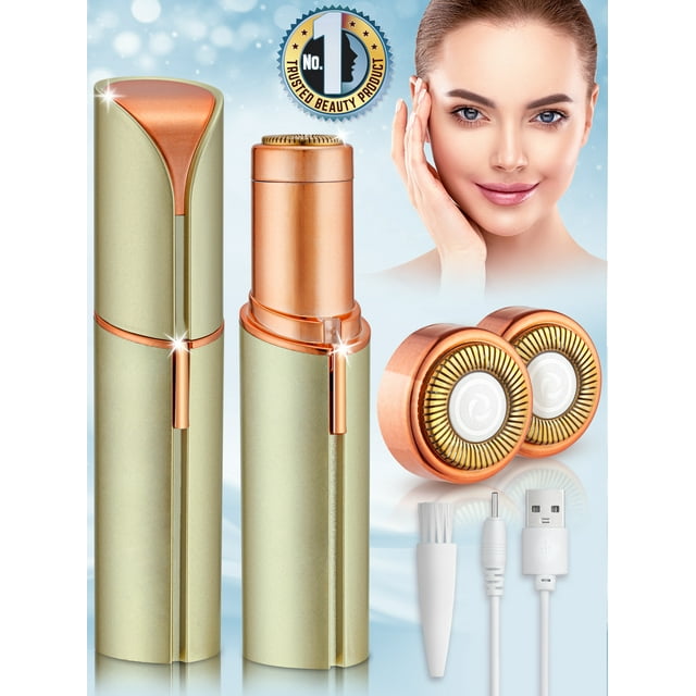 Painless Hair Removal Device for Women (Gold), Electric Facial Hair ...