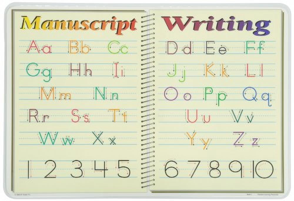 Painless Learning Manuscript Writing Placemat, Laminated, 12 x 17.5 ...