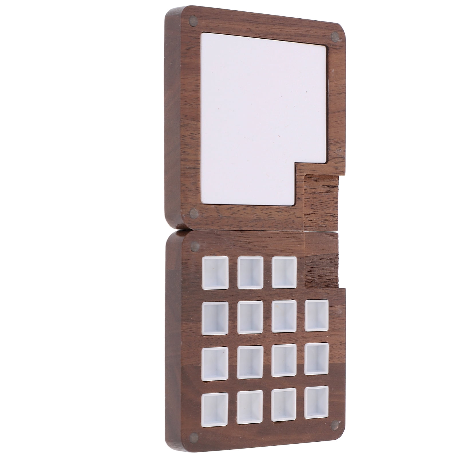 Paint Box Wooden Palette Compartments Color Holder Small Watercolor ...