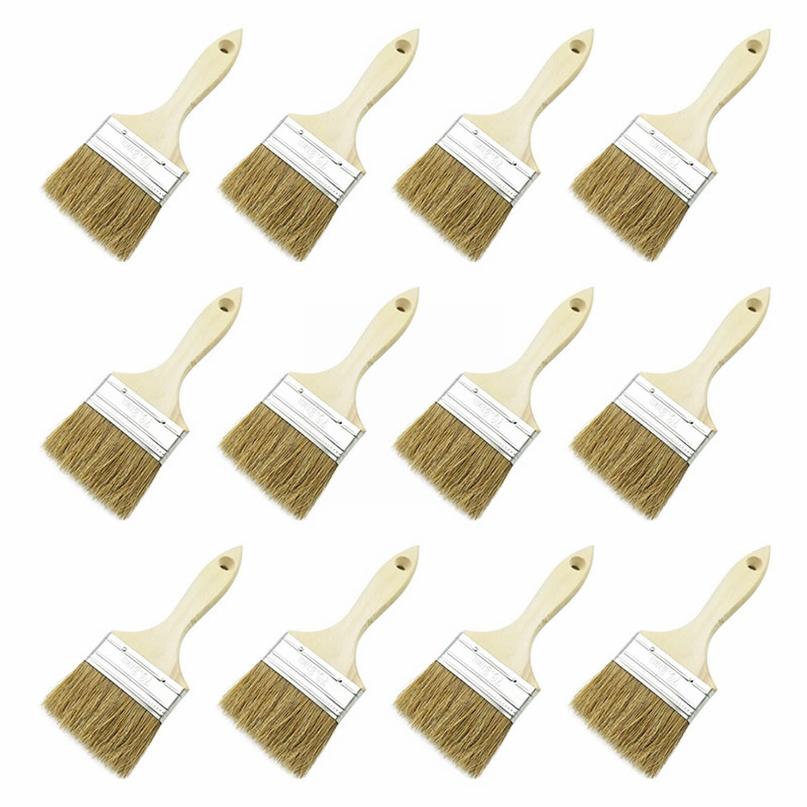 Paint Brush 12 Packs 3 Inch, Home Wall Trim House Chip Paintbrush Set ...