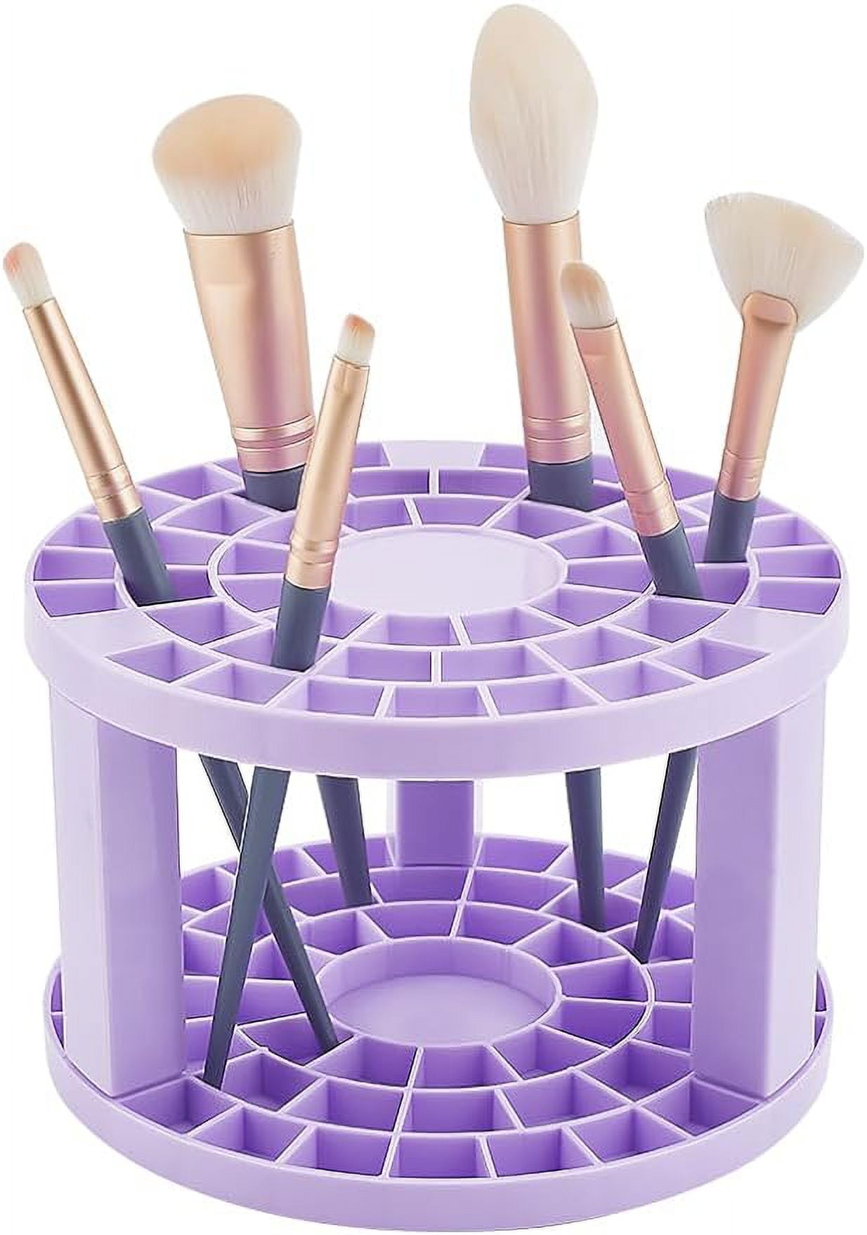 Paint Brush Holder 49 Holes Makeup Brush Holder Organizer Round Plastic ...