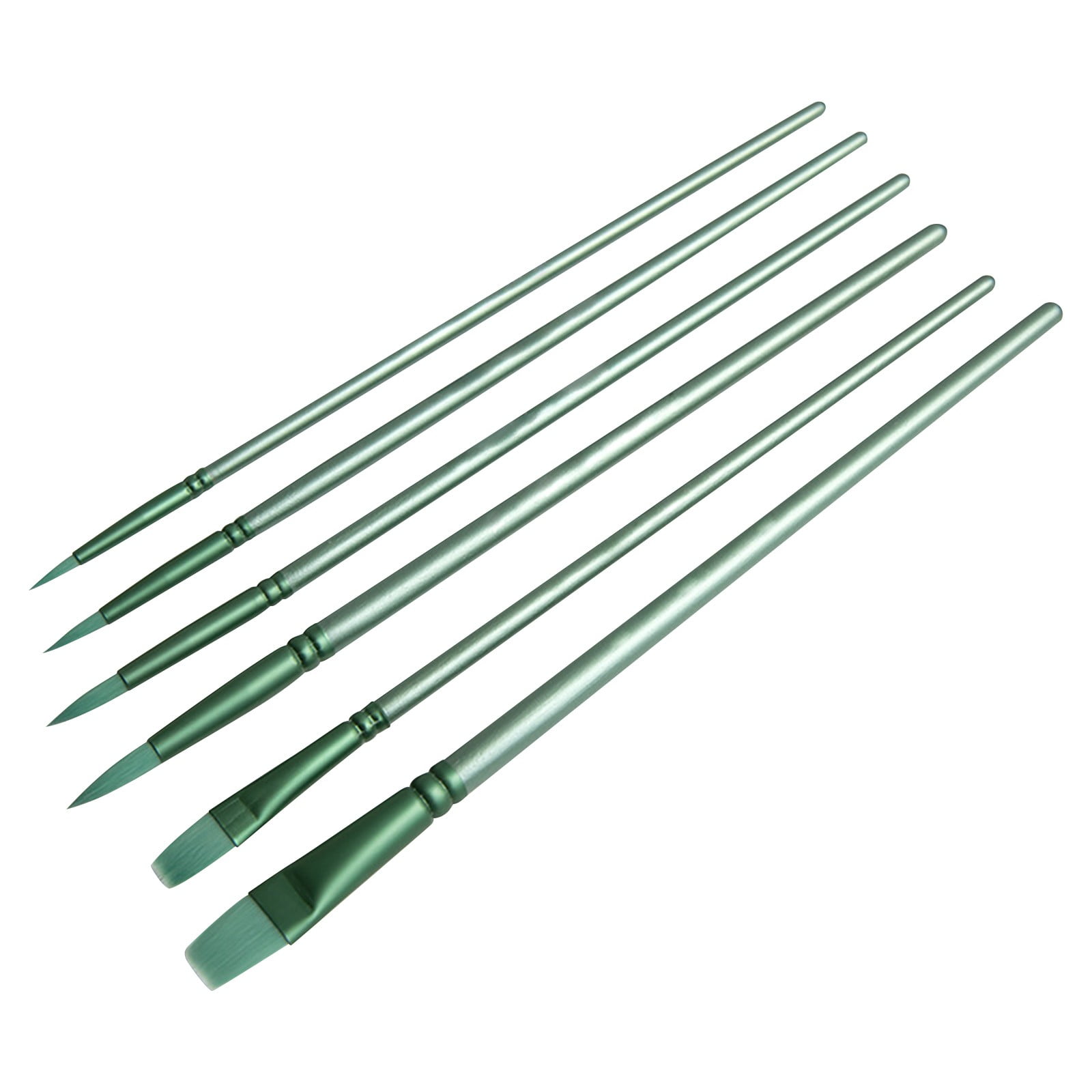 Paint Brush Set, 6 Watercolor Brushes, Painting Brushes Nylon Bristle Brushes For Multi-Purpose ...