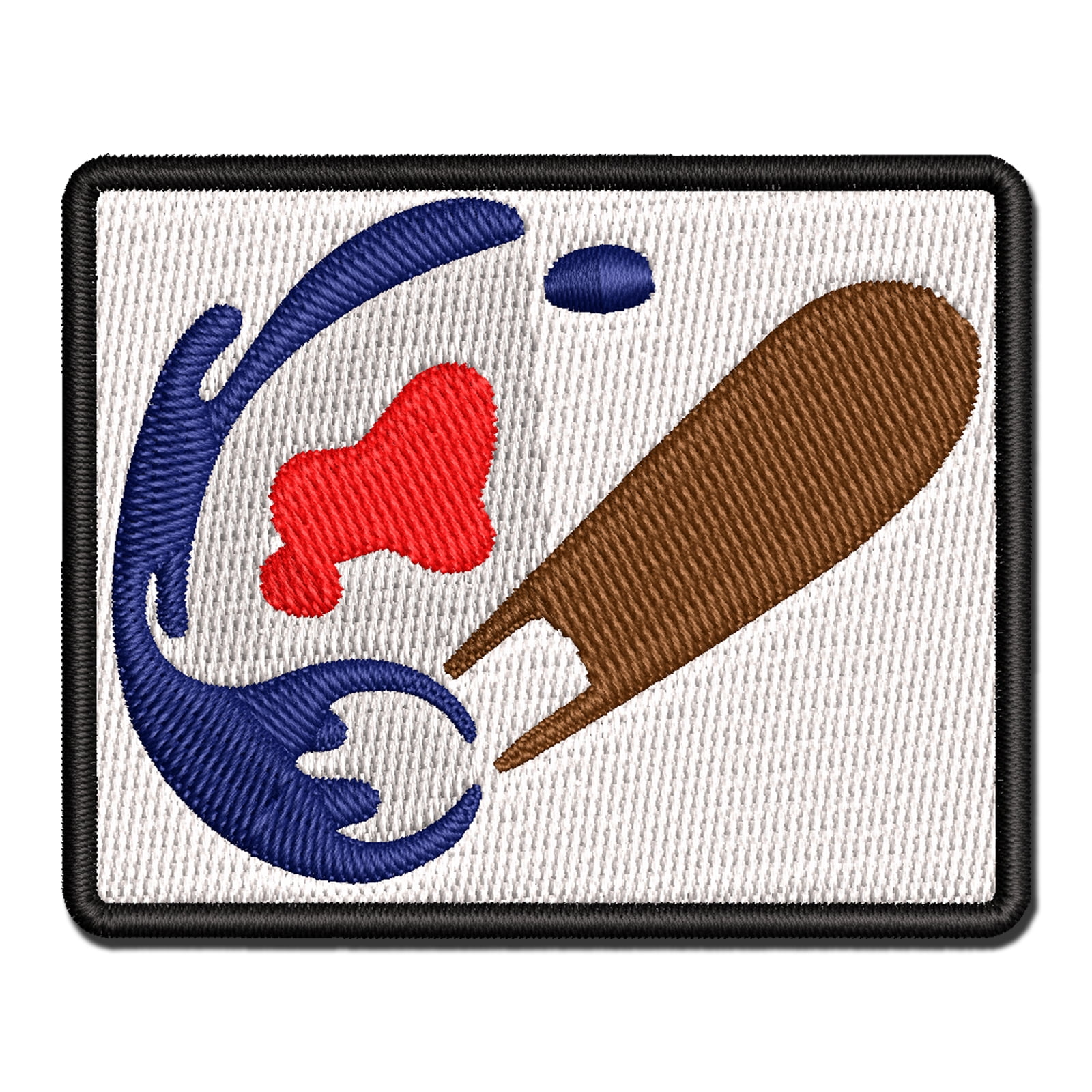 Paint Brush Splatter Applique Multi-Color Embroidered Hook & Loop Patch ...