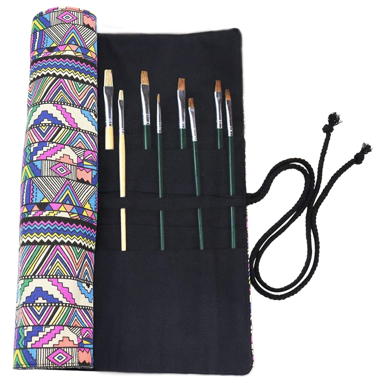 Paint Brush Storage Case Roll Up Carrying Canvas Holder Organization ...