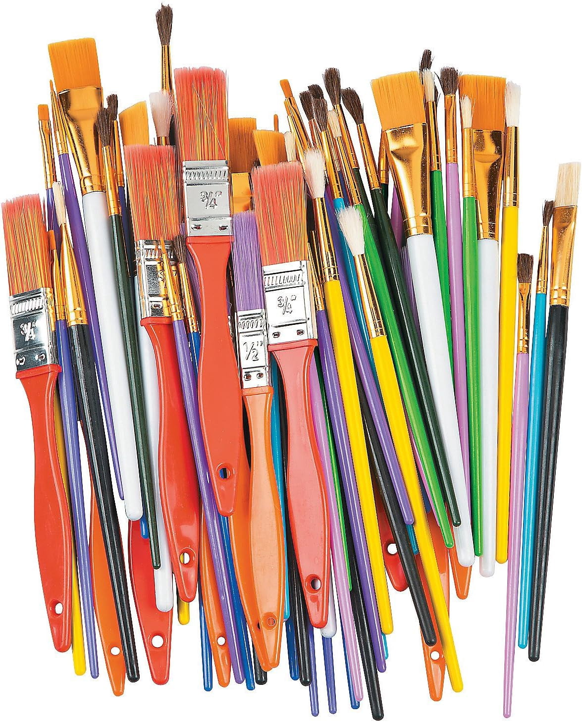 Paint Brush Variety Pack - 72 Pieces - Educational and Learning ...