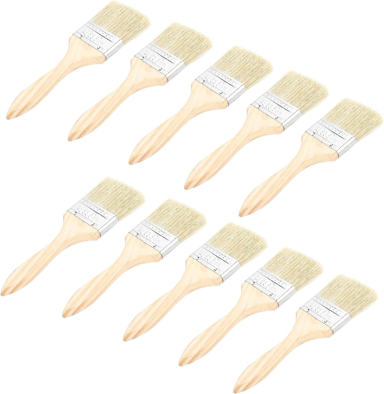 Paint Brushes, 10Pcs Interface Wrapped With Iron Artificial Wool Paint ...