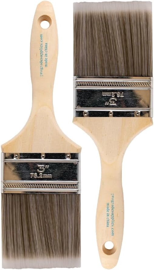 Paint Brushes - 2Ea 3" Flat Brushes - Walmart.com