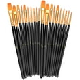 Paint Brushes Set, 2 Pack 20 Pcs Round-Pointed Tip Nylon Hair Artist Acrylic Paint Brushes for ...
