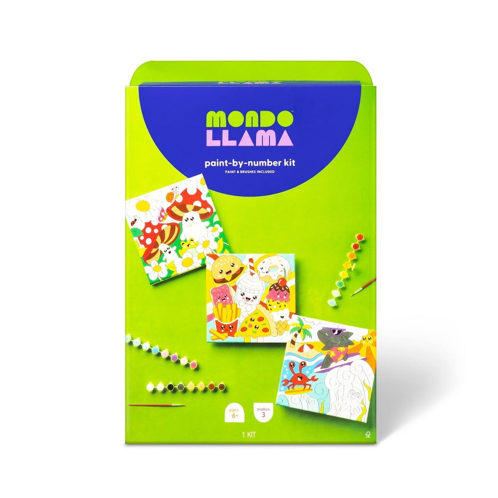Paint-By-Number Kit - Mondo Llama - Walmart.com