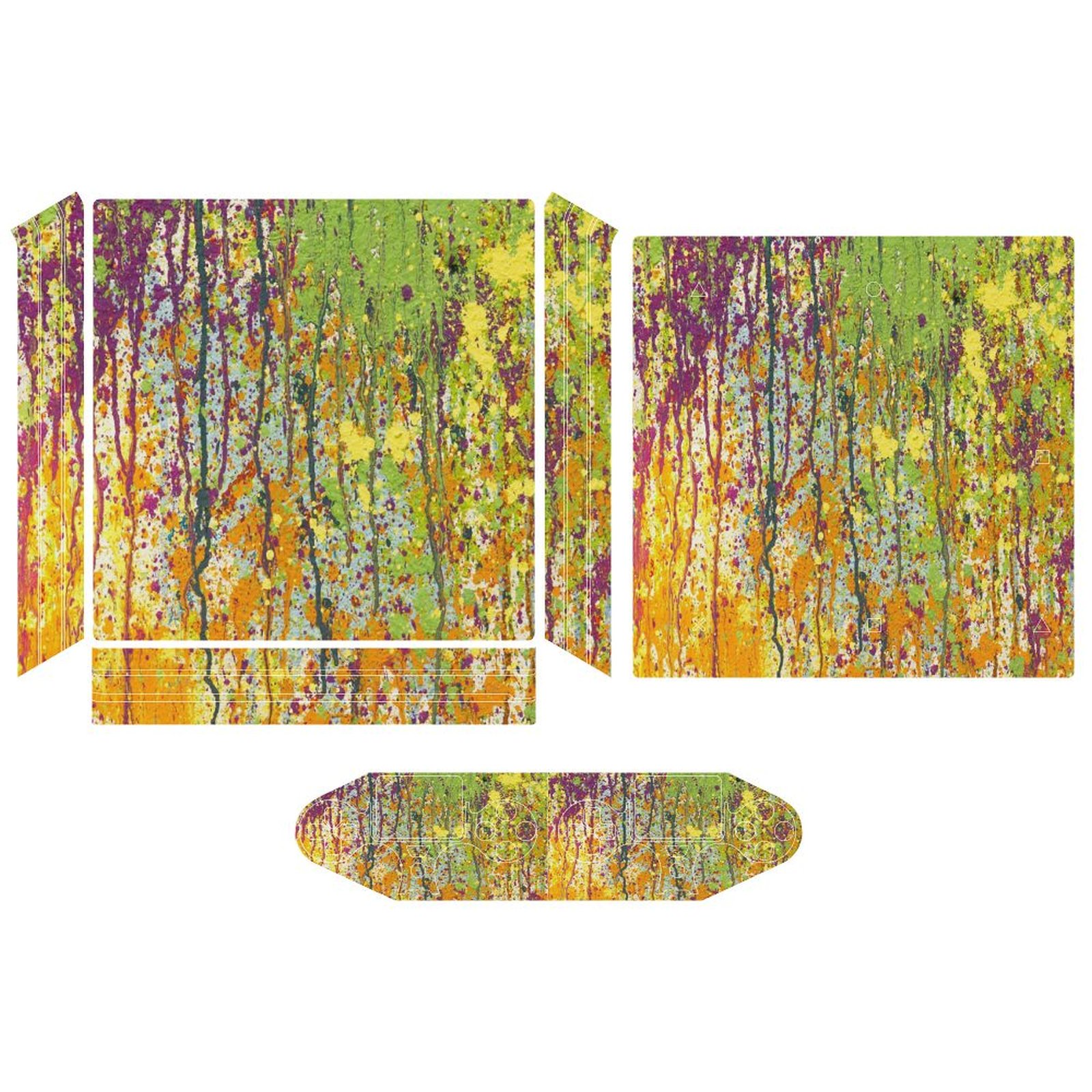 Paint Color PS4 Pro/PS4 Slim Skin Sticker For Console And Controller ...